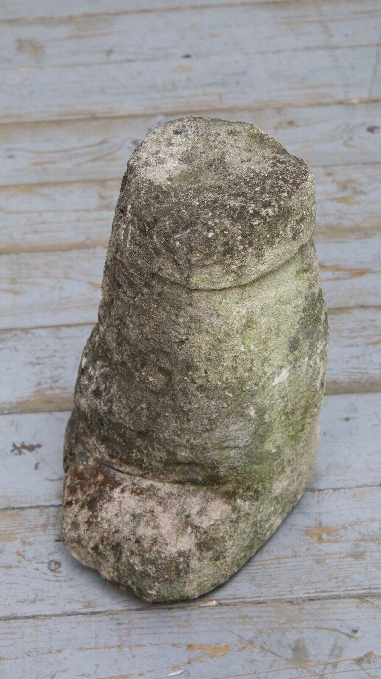 Weathered Antique 19th Century Stone Garden Head with Face For Sale at ...
