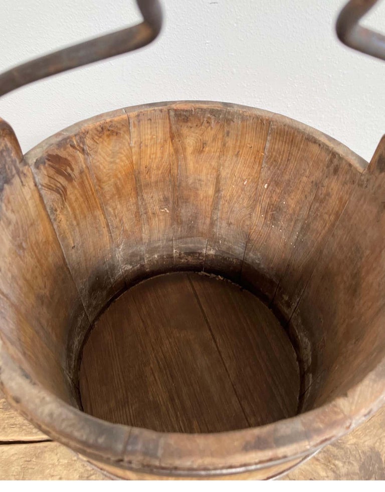 Weathered Vintage Rice Bucket at 1stDibs