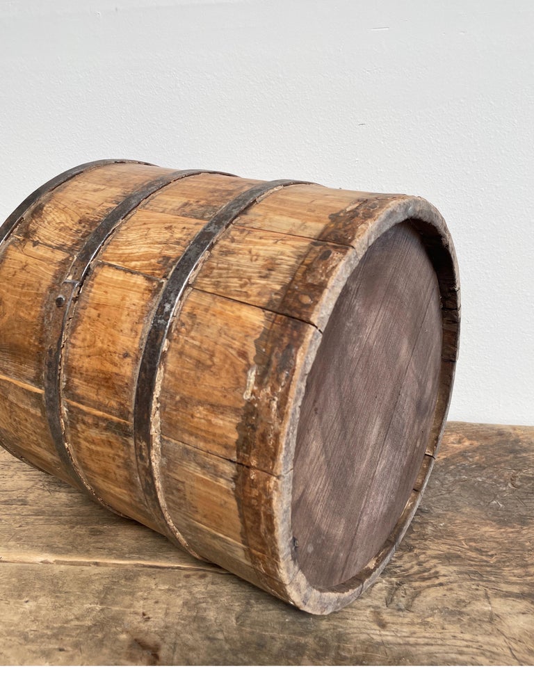 Weathered Vintage Rice Bucket at 1stDibs