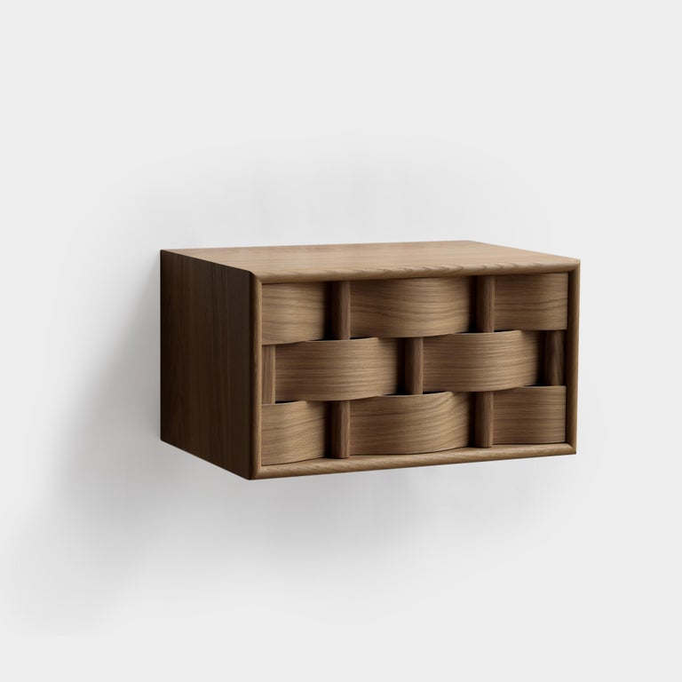 Weave Bedside 60 from Ringvide, Oak Wood Smoked, Scandinavian For Sale ...