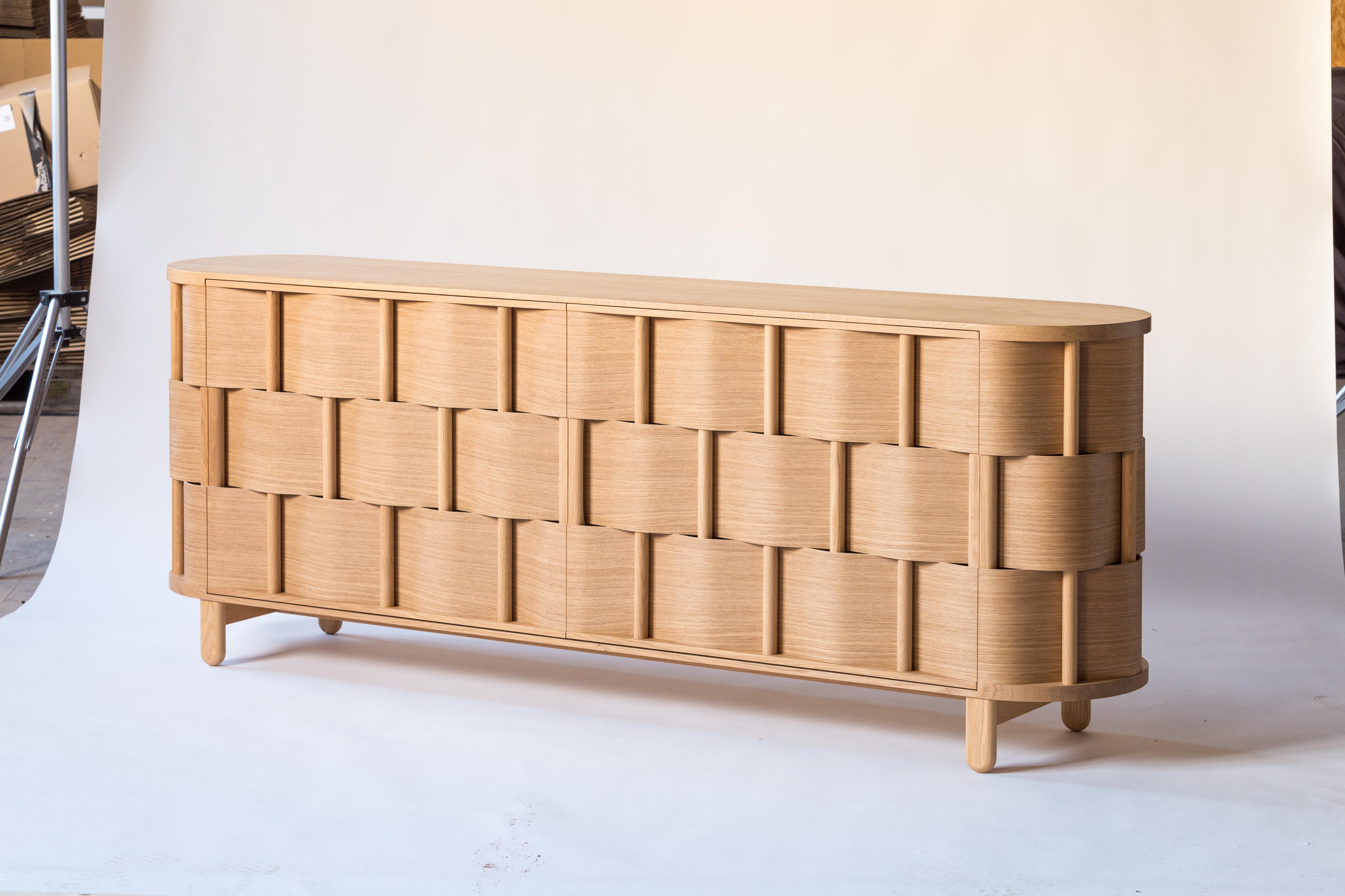 Weave Double Sided Credenza, from Ringvide, Oak Wood, Natural Oil For ...