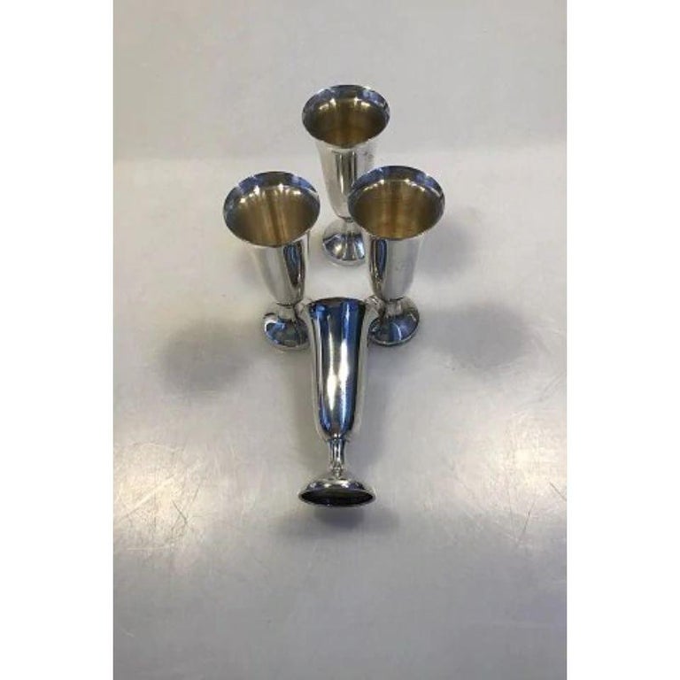 Webster Sterling Silver Shots Glasses Set of 4 For Sale at 1stDibs