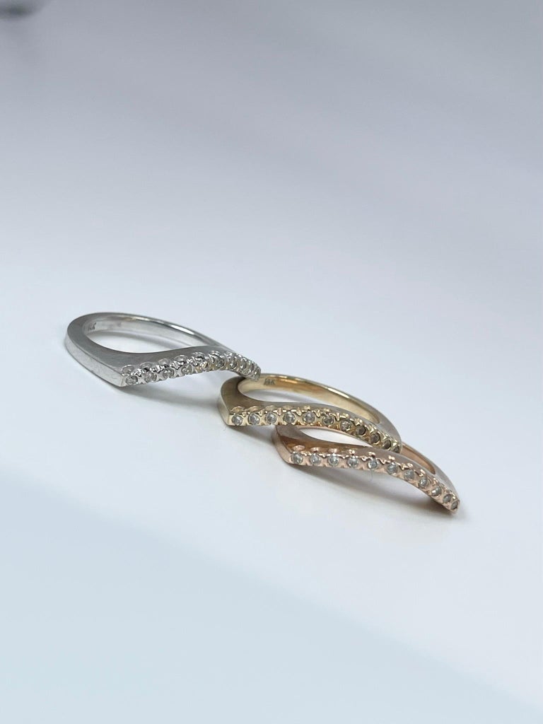 Wedding Band Diamond Ring Three Rings in One Unique Diamond Rings ...