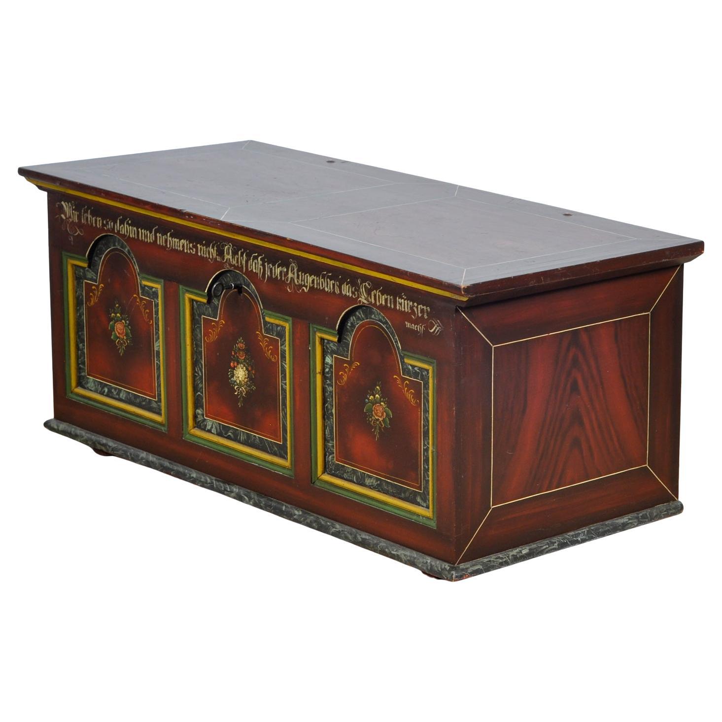 Wedding Chest From Circa 1850 For Sale at 1stDibs
