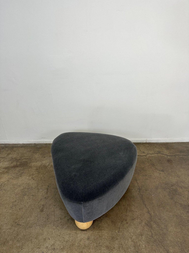 Wedge Ottoman on Hand Turned Ball Legs For Sale at 1stDibs
