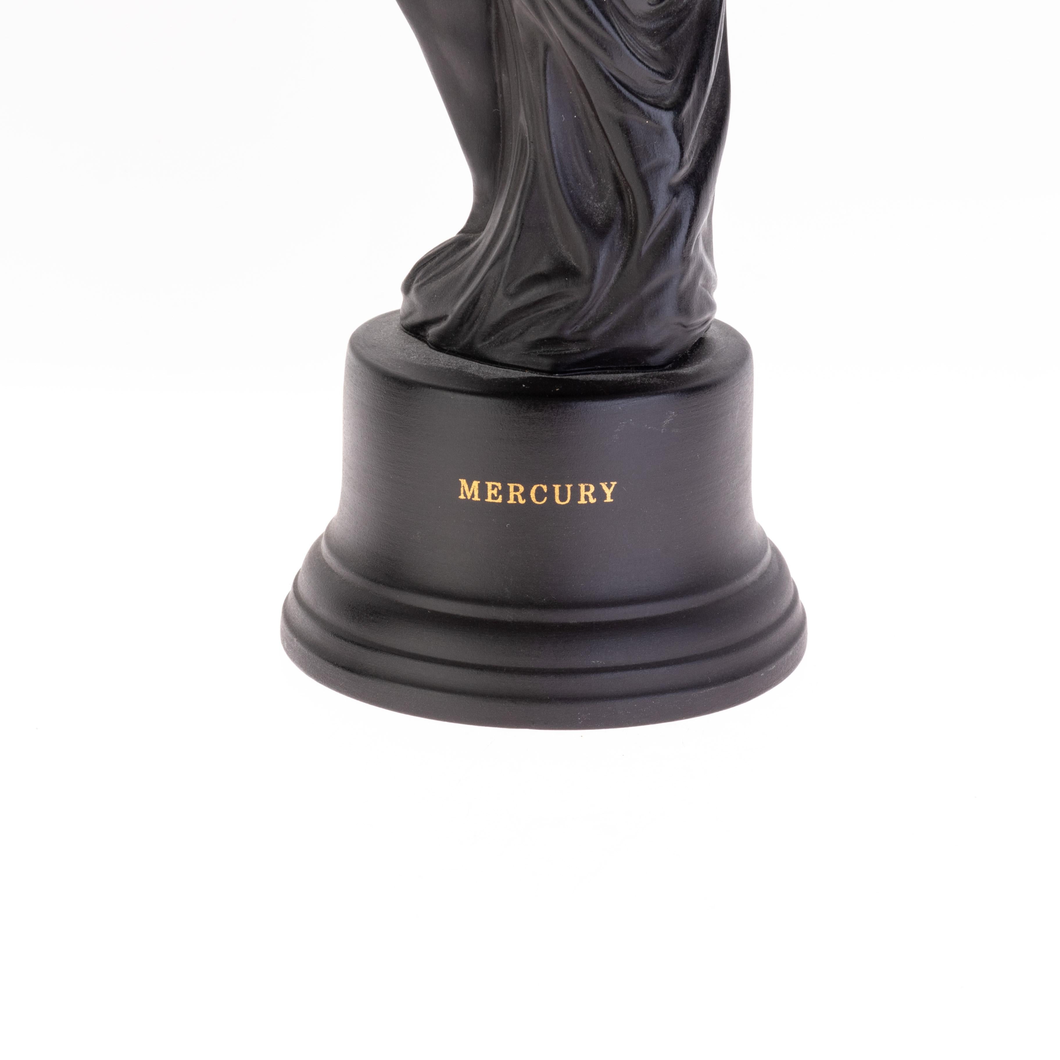 Wedgwood Black Basalt Sculpture of Mercury For Sale at 1stDibs