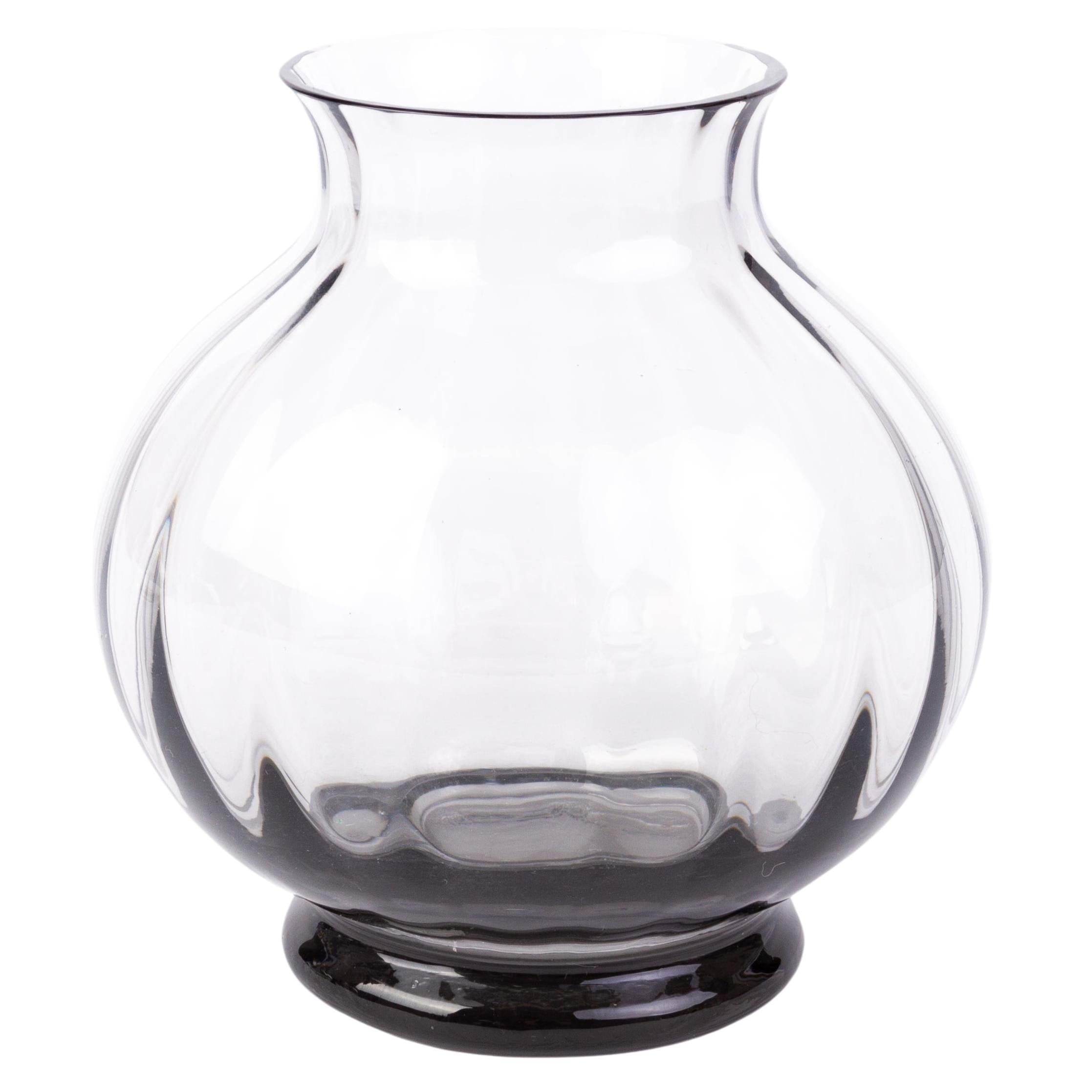 Signed Crystal Glass Designer Vase For Sale at 1stDibs