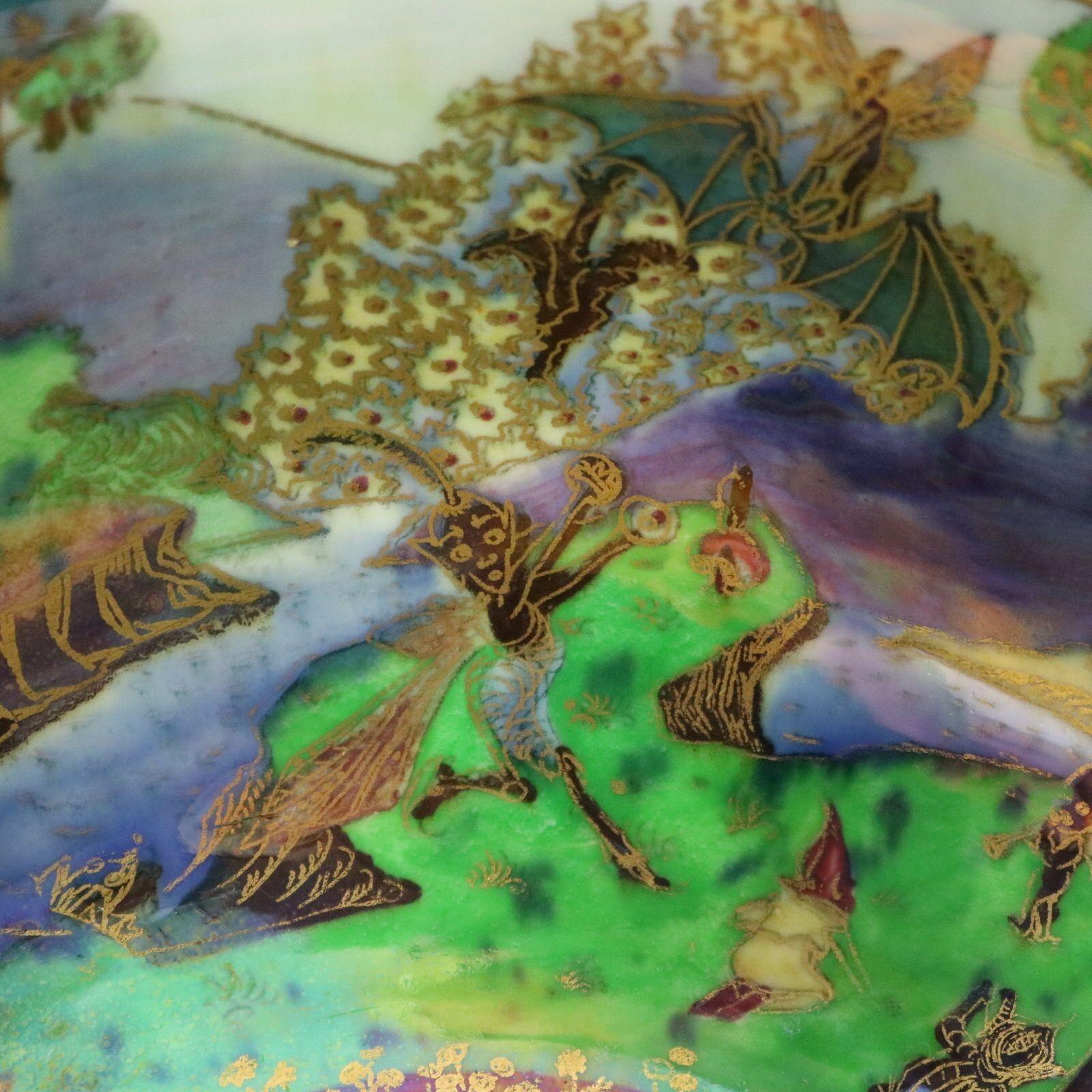 Wedgwood Fairyland lustre Woodland Bridge Imperial Bowl For Sale at 1stDibs
