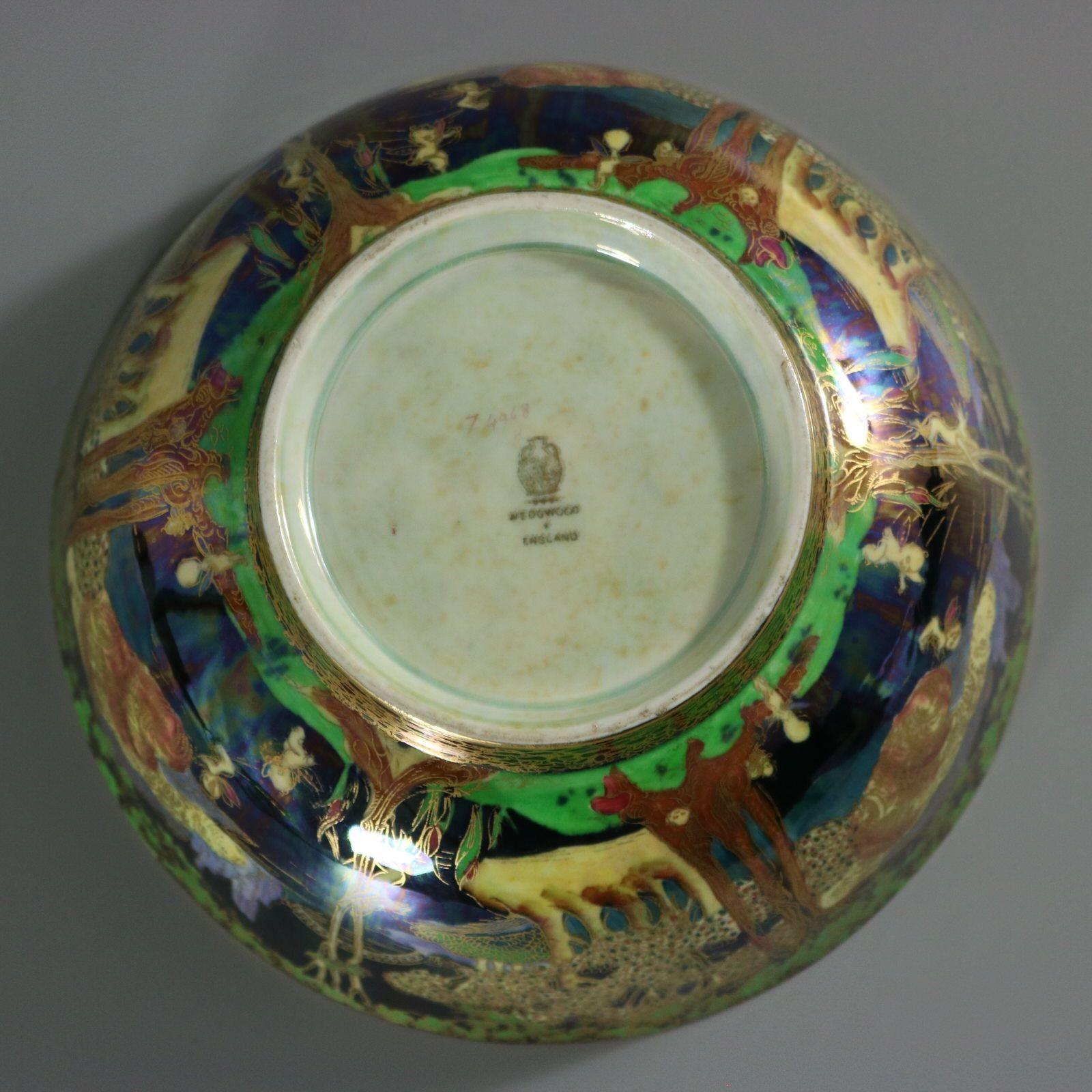 Wedgwood Fairyland lustre Woodland Bridge Imperial Bowl For Sale at 1stDibs