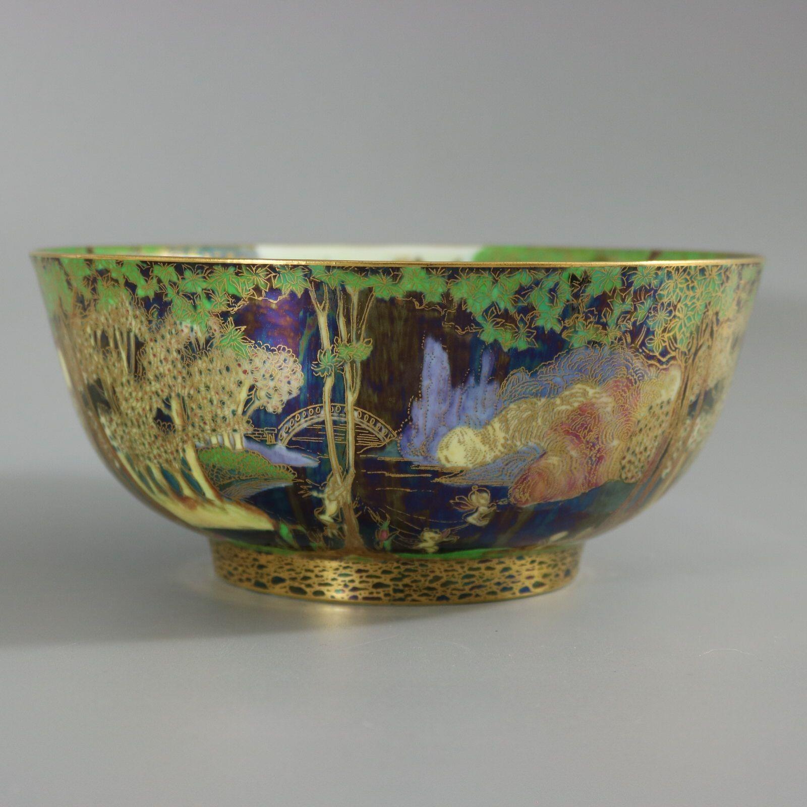 Wedgwood Fairyland lustre Woodland Bridge Imperial Bowl For Sale at 1stDibs
