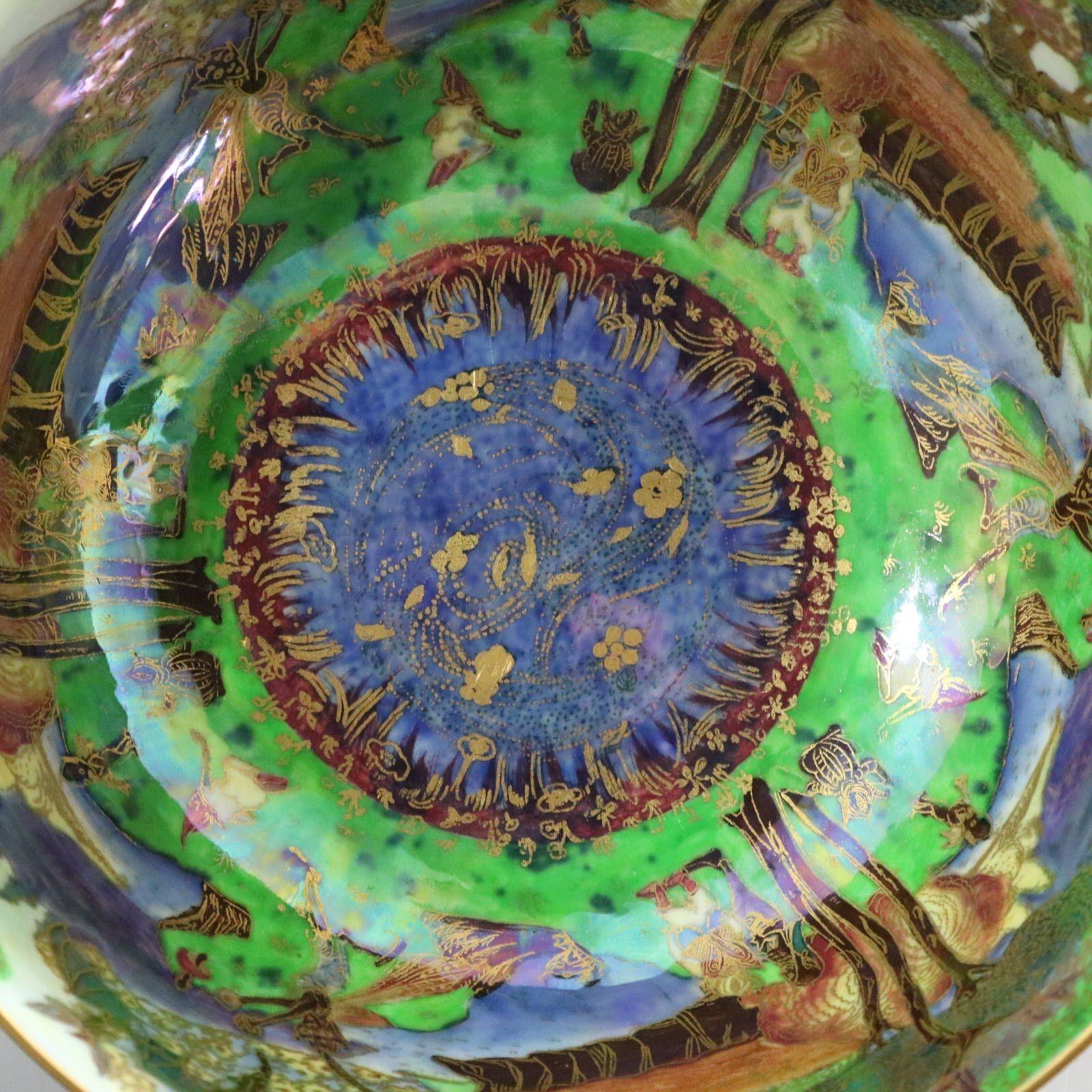 Wedgwood Fairyland lustre Woodland Bridge Imperial Bowl For Sale at 1stDibs
