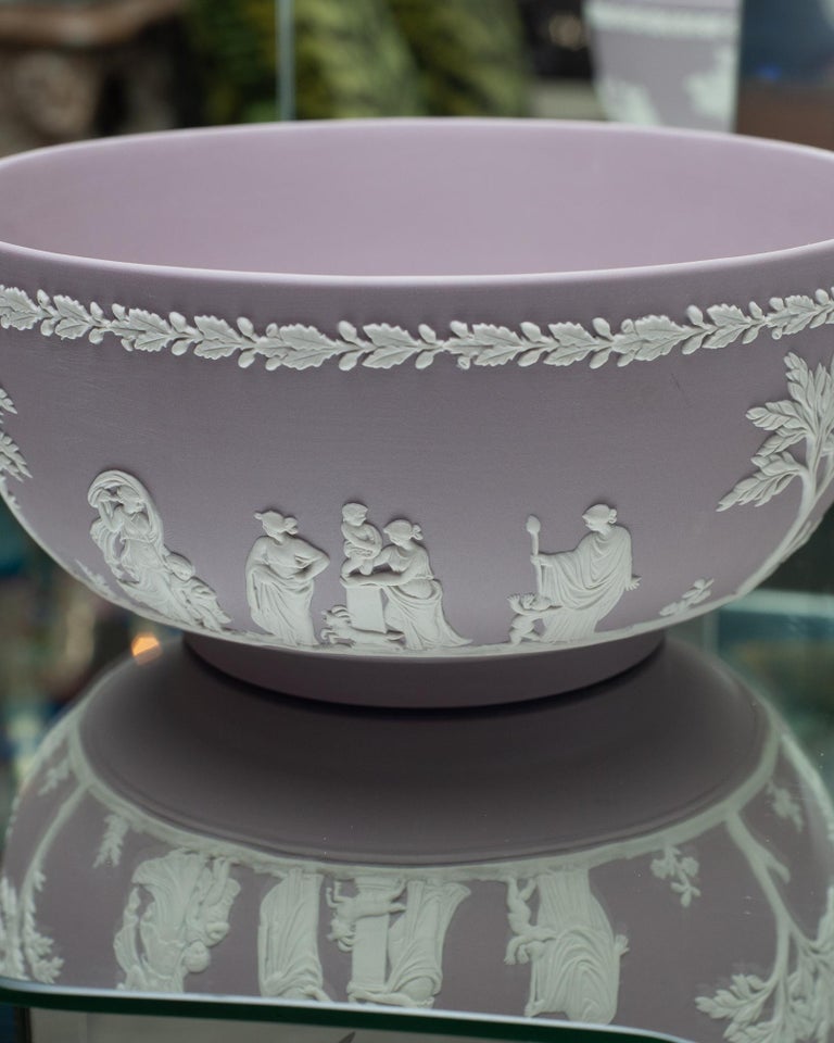 Wedgwood Lilac Jasperware Bowl with White Overlay at 1stDibs