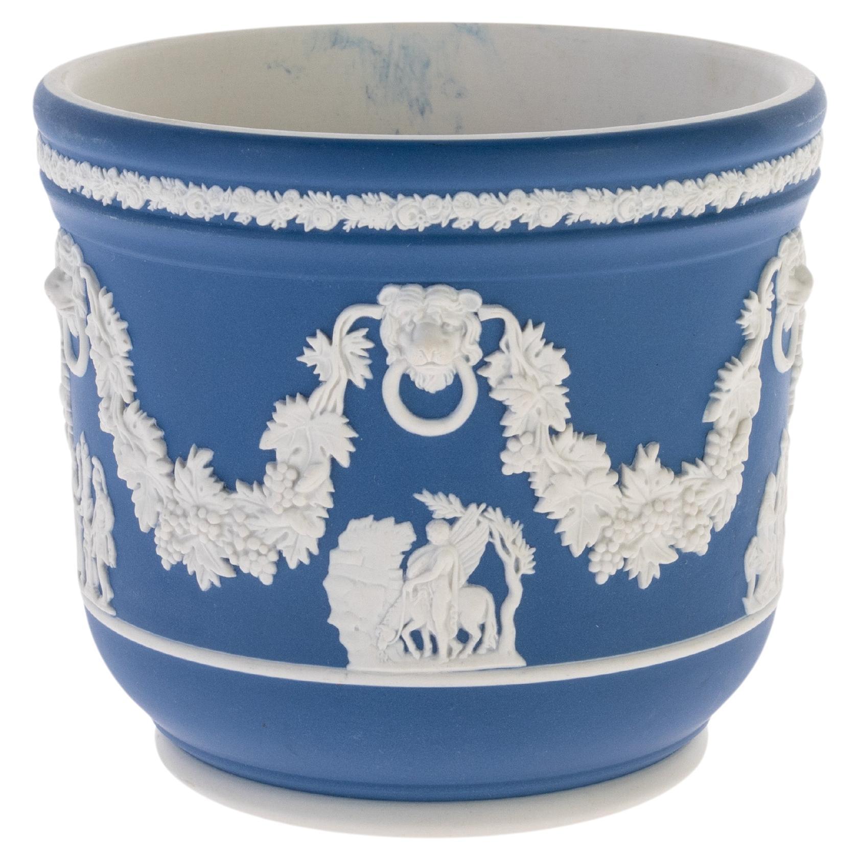 Victorian Wedgwood Portland Blue Jasperware Cameo Neoclassical Spill ...