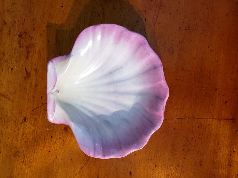 Wedgwood Pottery Pink Scallop Shell Dishes, a Pair at 1stDibs
