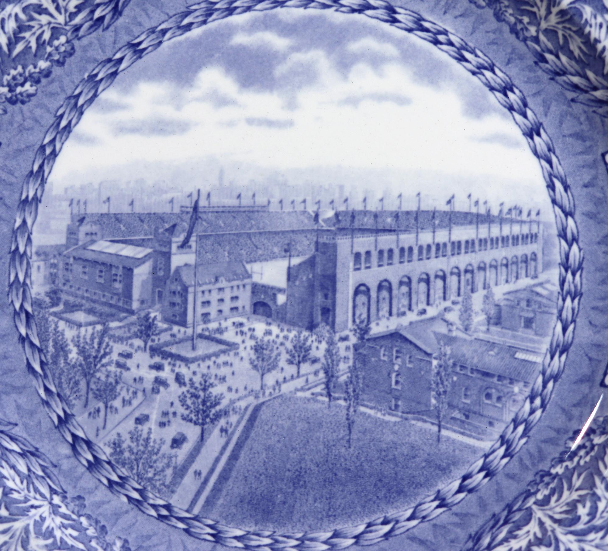 Wedgwood Pottery University of Pennsylvania Blue and White Plates, Set ...