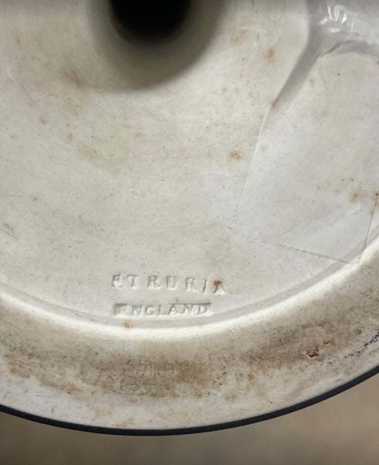 Wedgwood Style Neo-Classical English Black Basalt Pottery Candlesticks ...