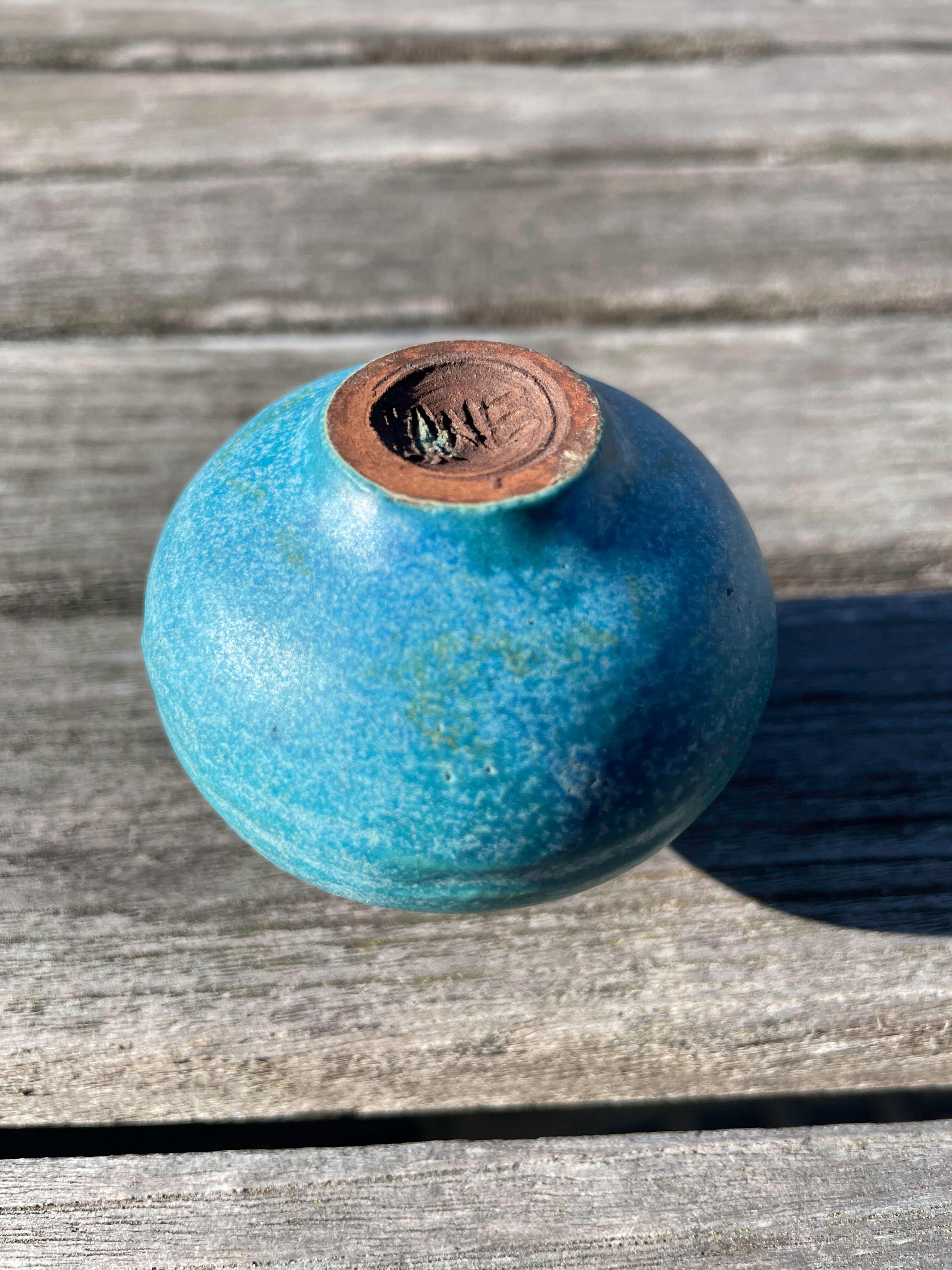 Weed Pot by Doyle Lane in Crystalline Blue, 1960's For Sale at 1stDibs