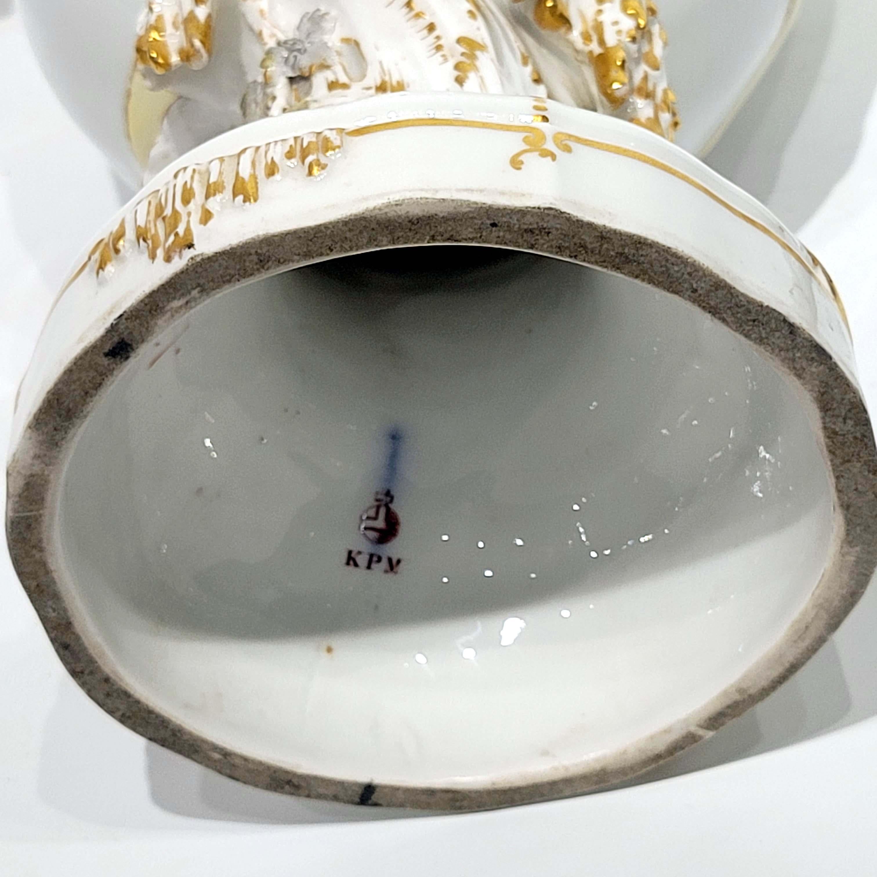 Weichmalerei KPM Berlin Soft Paste Painting Covered Porcelain Vase 19th ...