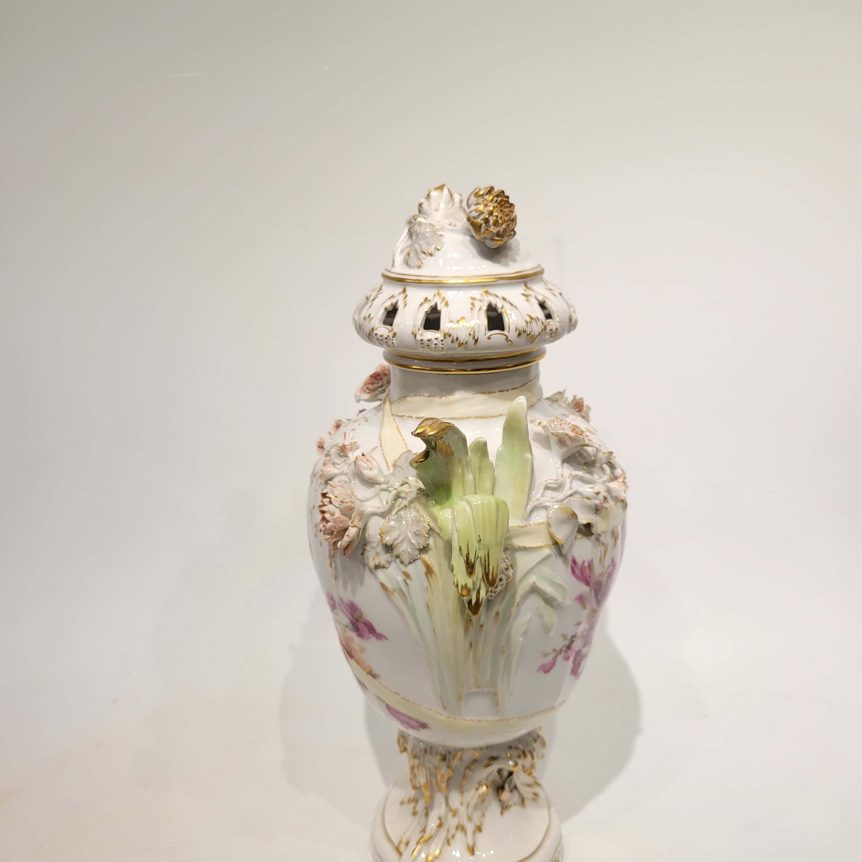 Weichmalerei KPM Berlin Soft Paste Painting Covered Porcelain Vase 19th ...