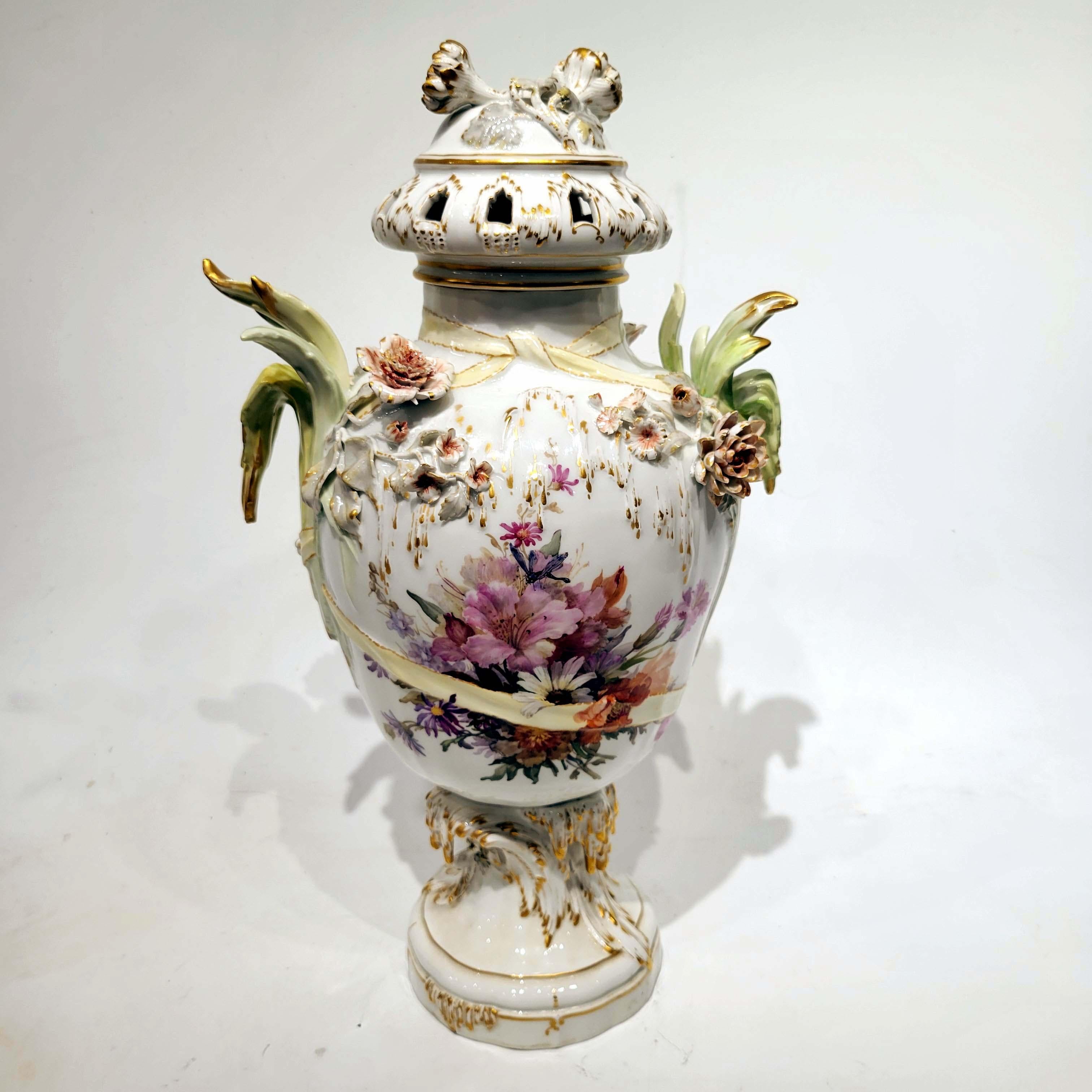 Weichmalerei KPM Berlin Soft Paste Painting Covered Porcelain Vase 19th ...