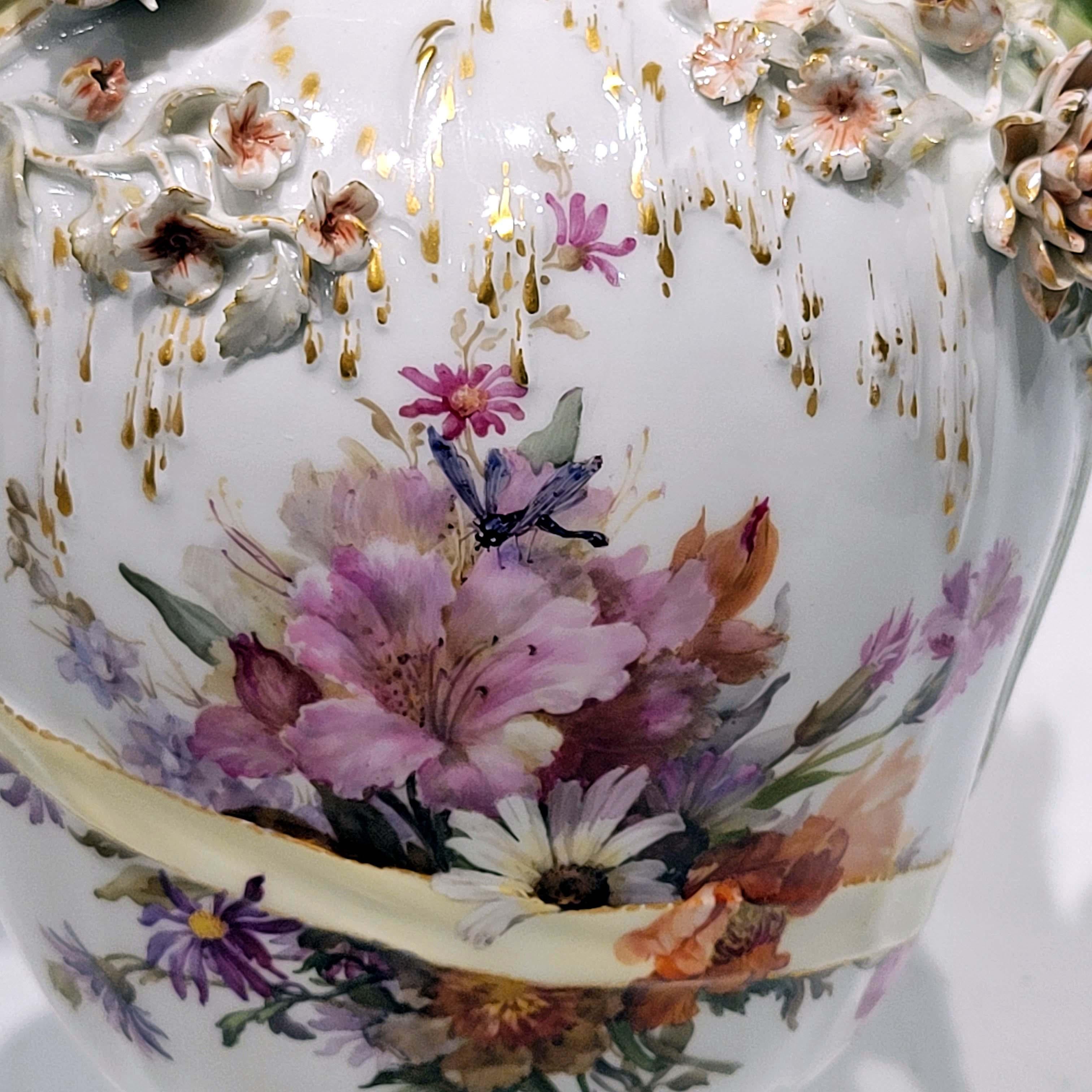 Weichmalerei KPM Berlin Soft Paste Painting Covered Porcelain Vase 19th ...