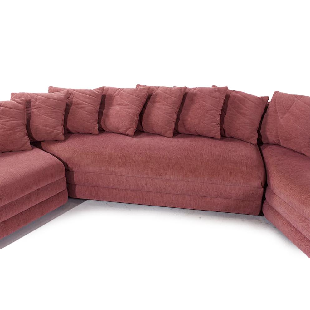 Weiman Preview Style Mid Century 5 Piece Pink Sectional Sofa For Sale ...