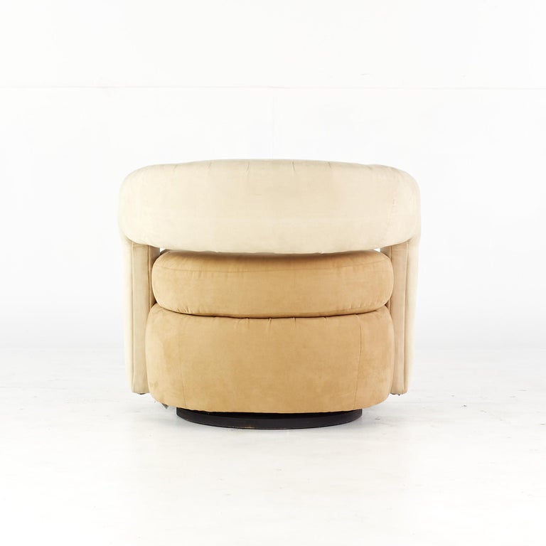 Weiman Targa Mid Century Barrel Swivel Chairs, Pair at 1stDibs