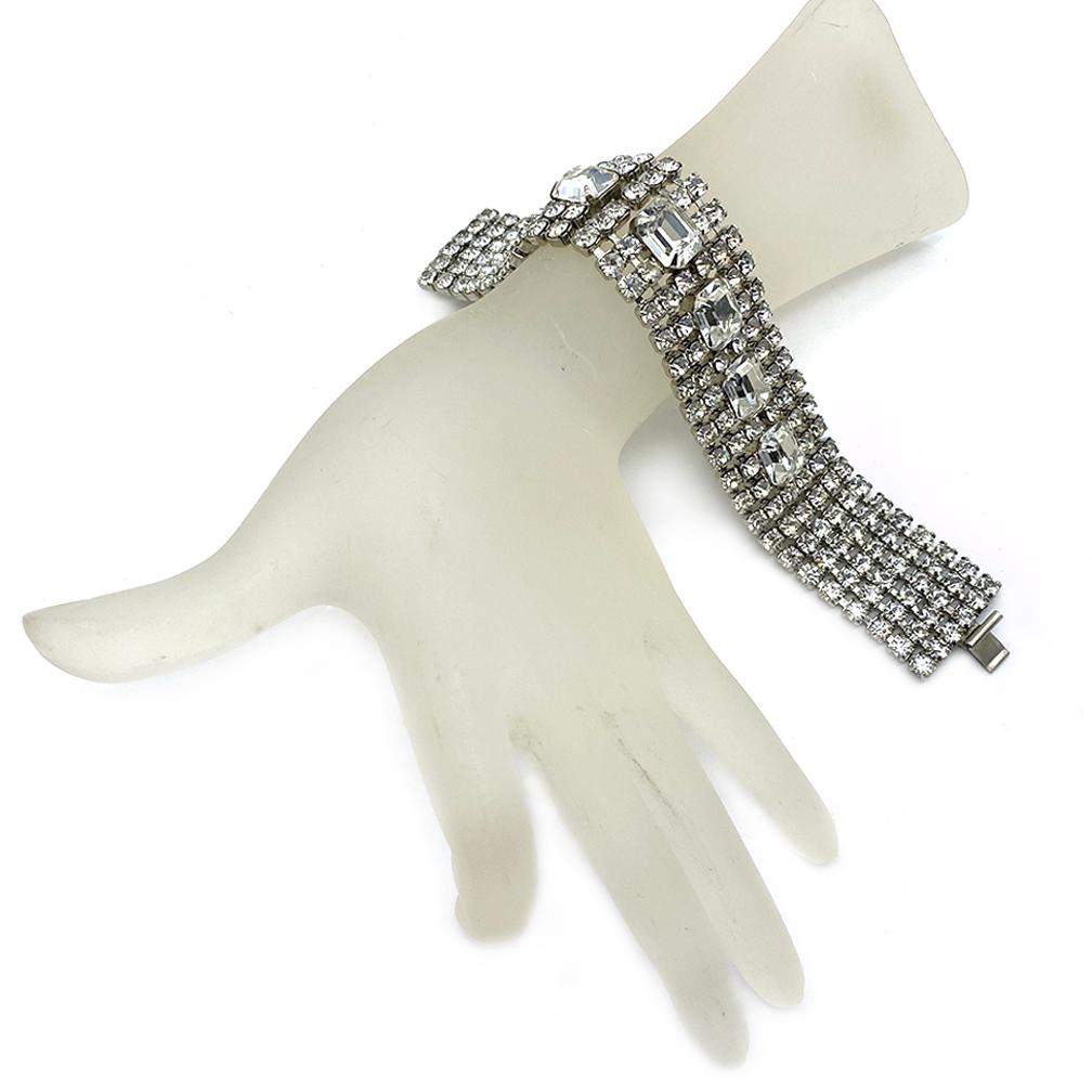 Weiss Clear Rhinestone Bracelet for a Bride For Sale at 1stDibs | weiss ...