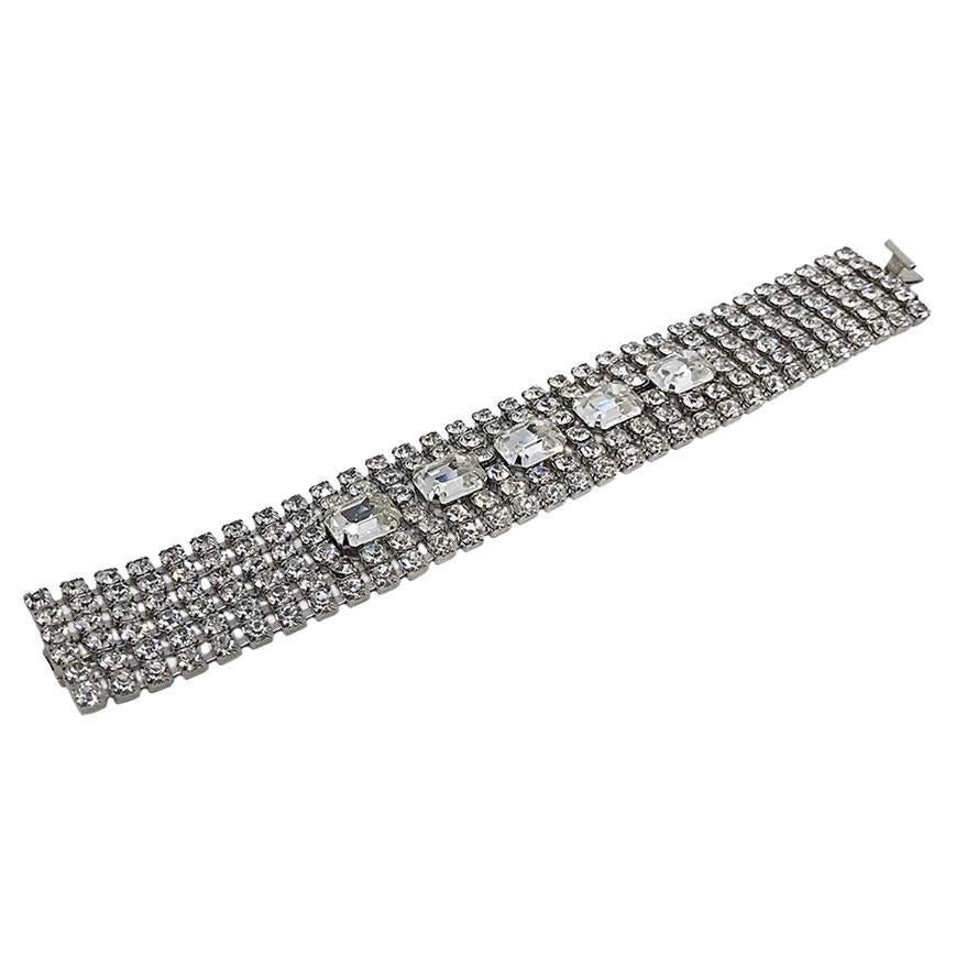 Weiss Clear Rhinestone Bracelet for a Bride For Sale at 1stDibs | weiss ...