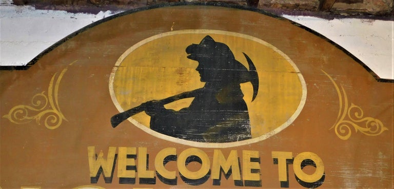 Welcome to Nowhere Mining Town Movie Stage Theater Prop Advertising ...