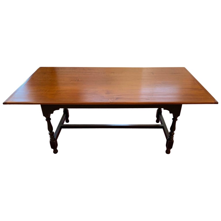 Welcoming Artisan Handmade Country Farm Table at 1stDibs