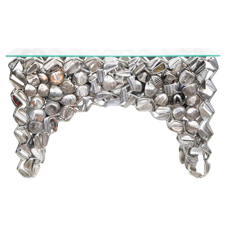 Welded Golf Club Console Table For Sale at 1stDibs