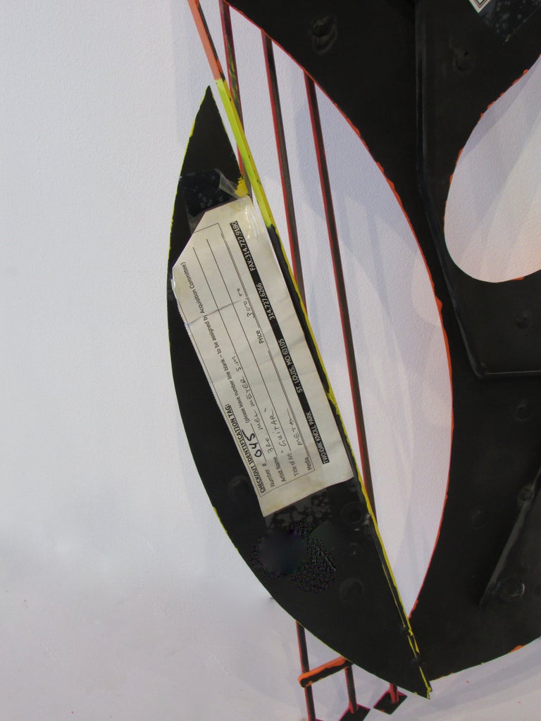 Welded Steel Abstract Guitar Sculpture by Brother Mel Meyer at 1stDibs