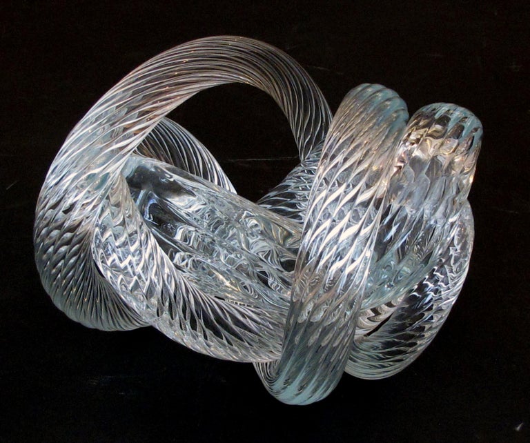 Well-Crafted and Heavy Glass Rope Knot by Fusion Z Glassworks; Etched ...
