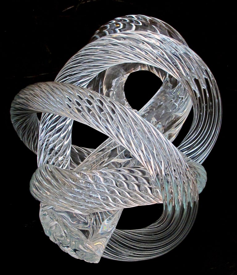 Well-Crafted and Heavy Glass Rope Knot by Fusion Z Glassworks; Etched ...