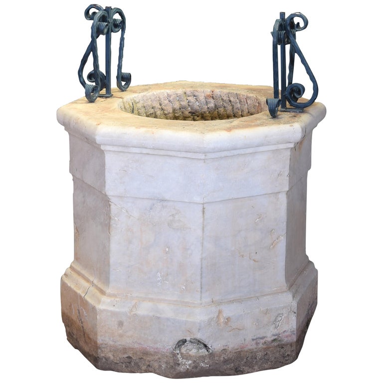 Well Head or Well-Head, Marble, Iron, 19th Century at 1stdibs