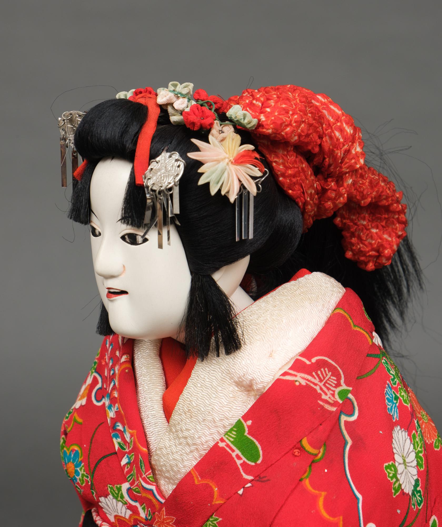 Well-Made Japanese Bunraku 文楽 Doll of a Beautiful Lady Known as Yaoya ...