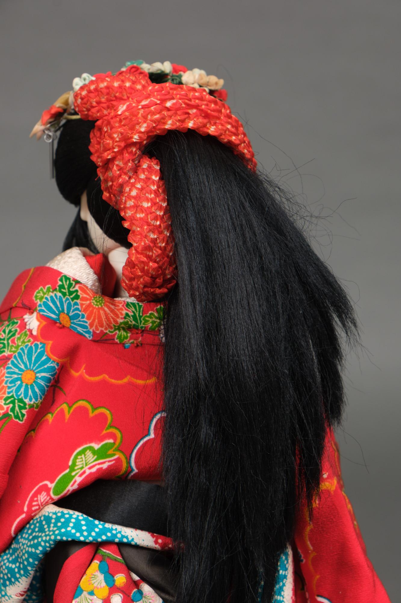 Well-Made Japanese Bunraku 文楽 Doll of a Beautiful Lady Known as Yaoya ...