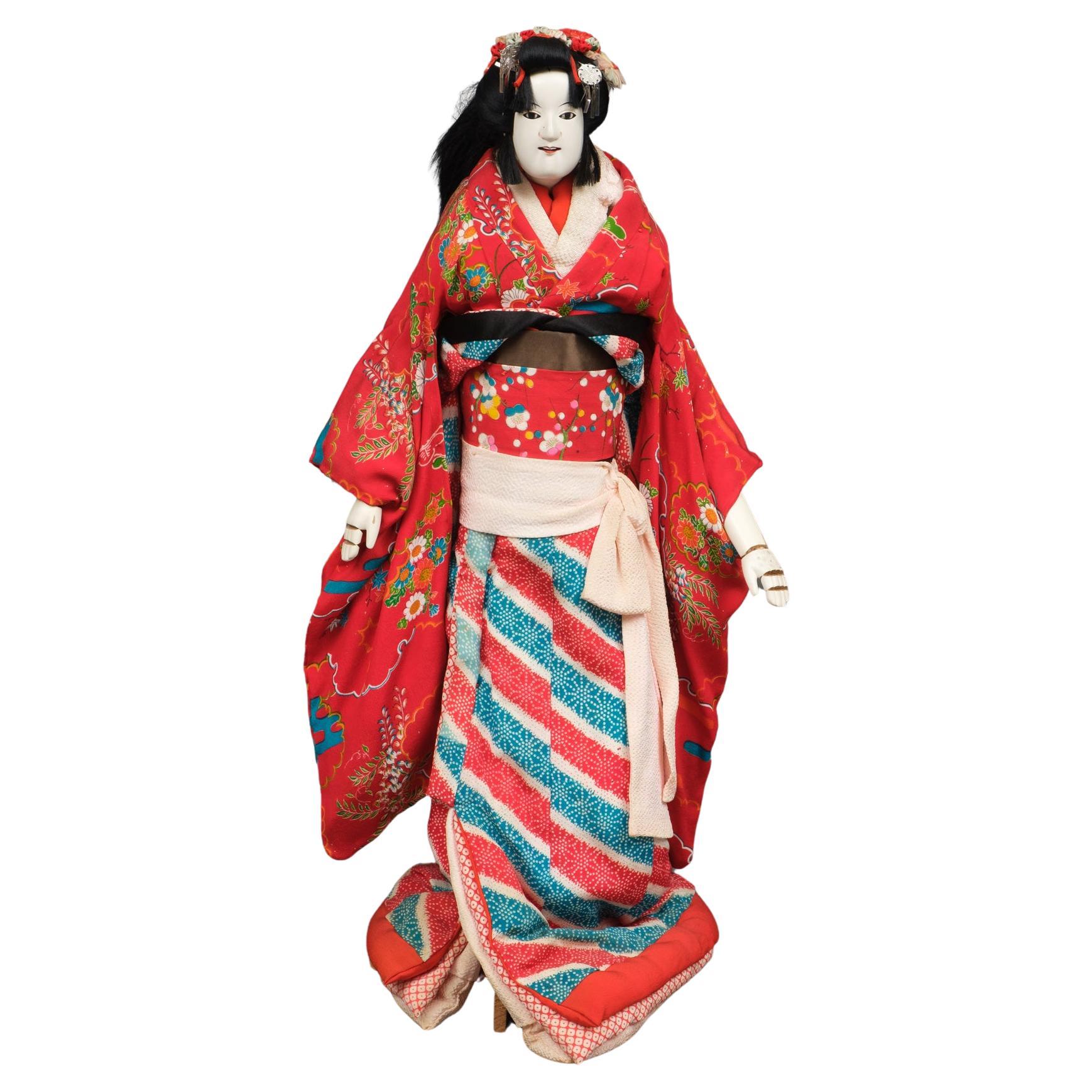 Well-Made Japanese Bunraku 文楽 Doll of a Beautiful Lady Known as Yaoya ...