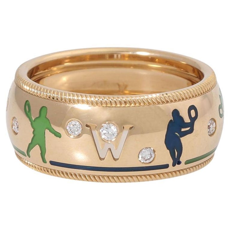 Wellendorf Ring 'Tennis Player' For Sale at 1stDibs