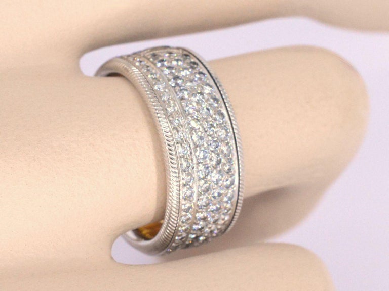 Wellendorff, Golden Ring Entirely Set with Diamonds For Sale at 1stDibs