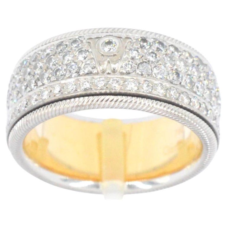 Wellendorff, Golden Ring Entirely Set with Diamonds For Sale at 1stDibs