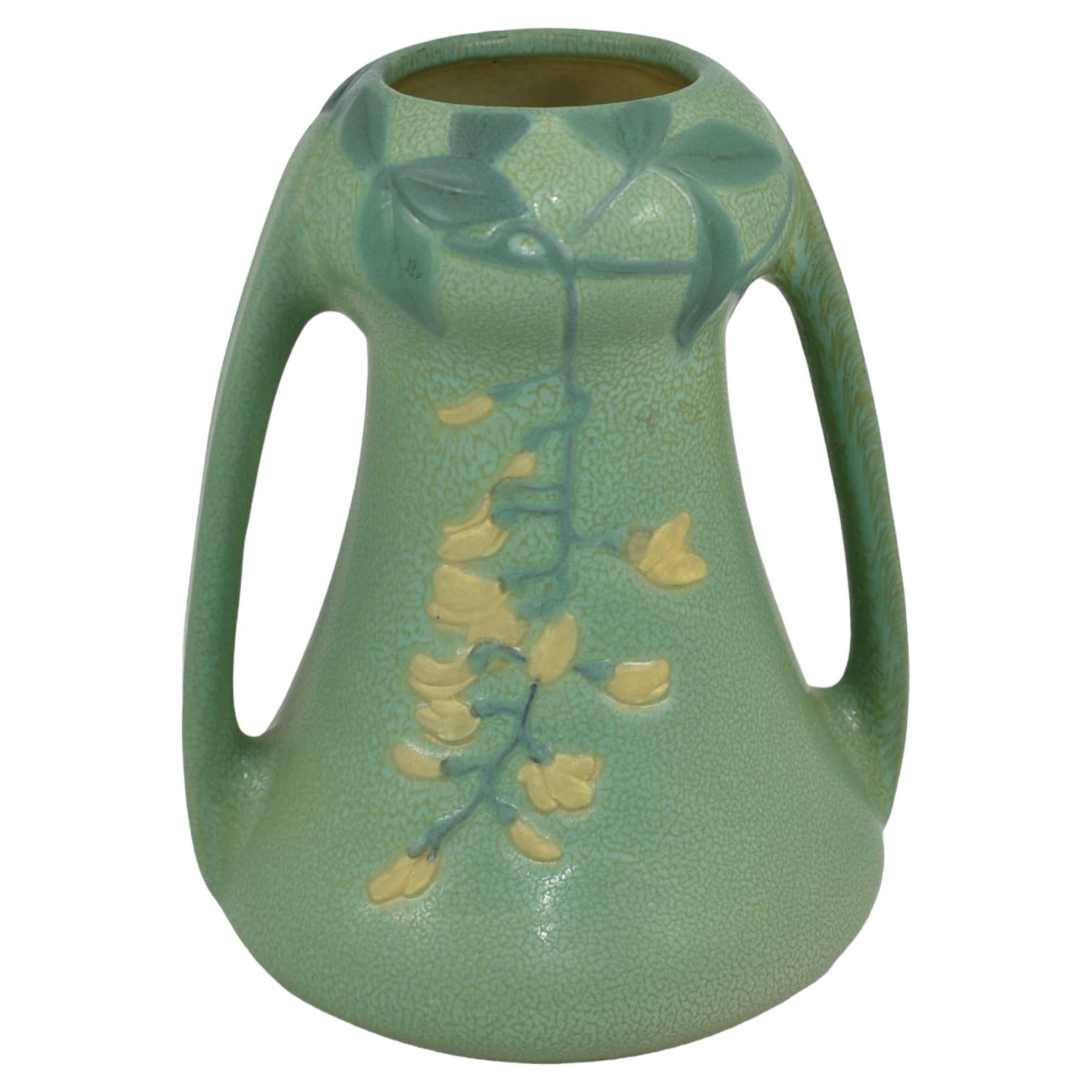 Vintage Hull Art Pottery Double Handled Floral Vase, Circa 1940 at 1stDibs