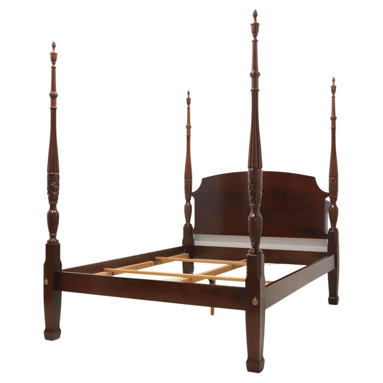 WELLINGTON HALL Solid Mahogany Queen Size Four Poster Rice Bed at 1stDibs