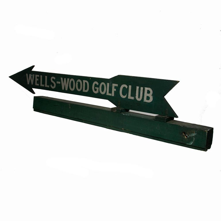 Wells-Wood Golf Club Sign For Sale at 1stDibs