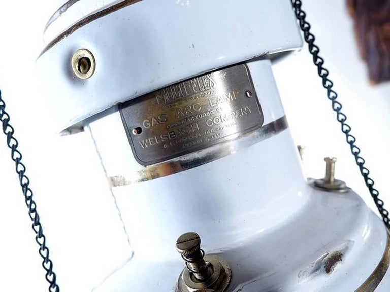 Welsbach Gas Arc Lamp, Newly Wired at 1stDibs