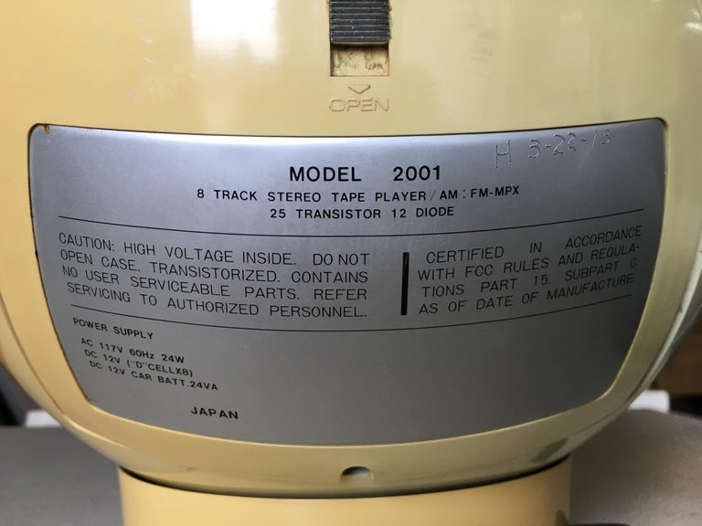 Weltron Model 2001 Space Ball, AM/FM Radio 8 Track Stereo at 1stDibs ...