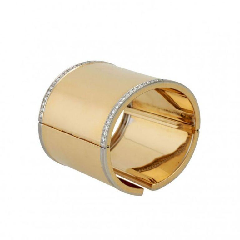 Wempe Bangle with Brilliant-Cut Diamonds, Total Approx. 1.9 Ct For Sale ...