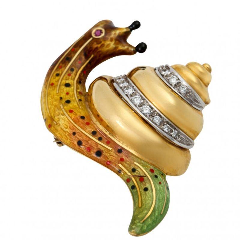 Wempe Brooch 'Snail' For Sale at 1stDibs