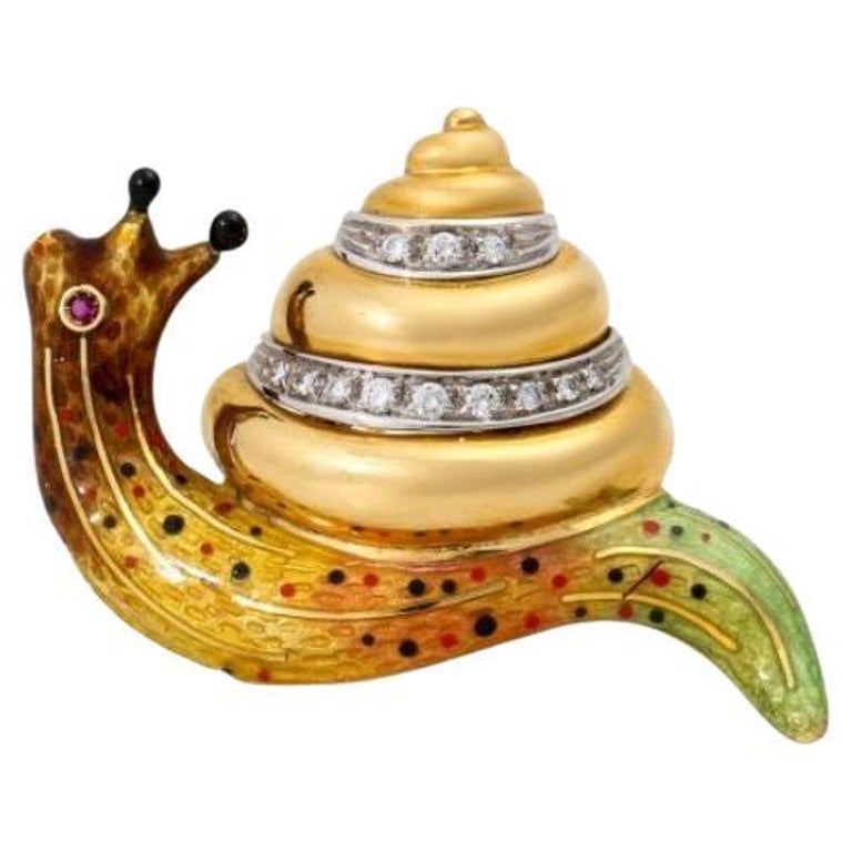 Wempe Brooch 'Snail' For Sale at 1stDibs
